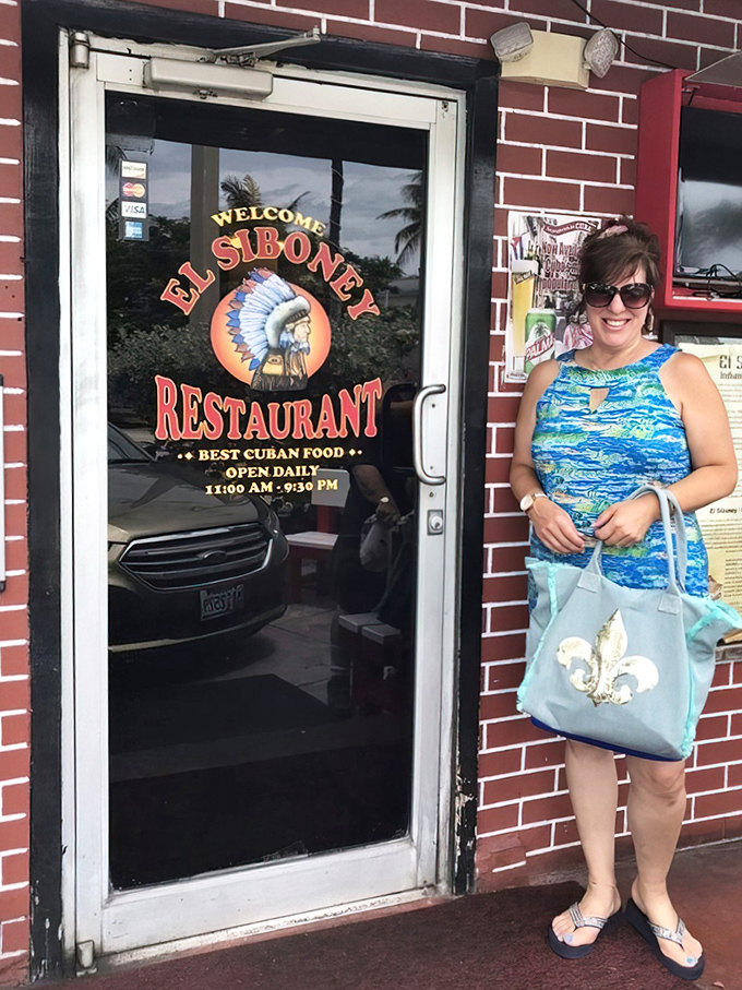 The entrance with its iconic sign welcomes visitors to what locals have known for years: authentic Cuban cuisine lives here.
