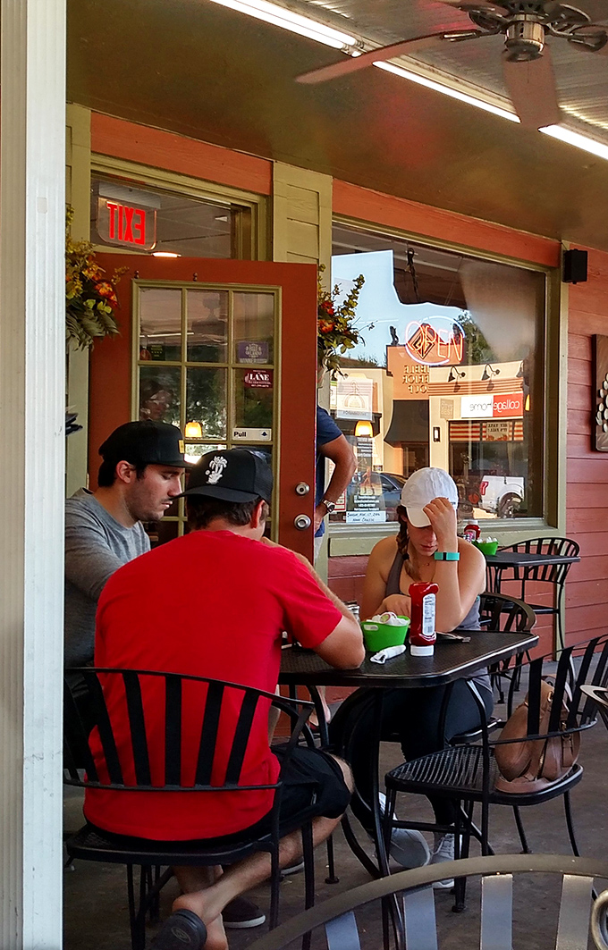 The outdoor seating area isn't just a place to eat&mdash;it's where memories are made between bites of life-changing breakfast.