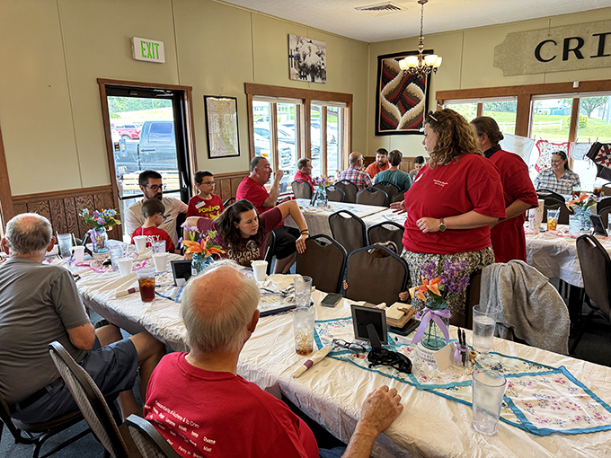 Community happens around these tables. In small-town Indiana, a good meal is just the appetizer to great conversation.