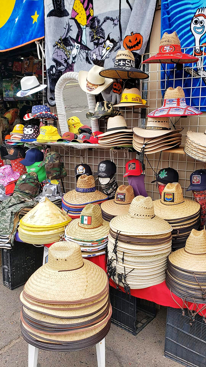 Hat central offers everything from cowboy classics to baseball caps for Arizona's sunny days.