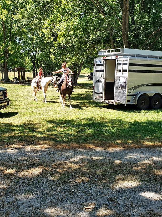 Saddle up for adventure! Equestrian enthusiasts find paradise on Sycamore's bridle trails, where hoofbeats replace the soundtrack of daily life.