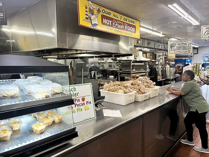 The dessert counter: where willpower goes to die and "I'll just have a bite" becomes the biggest lie you'll tell yourself today.