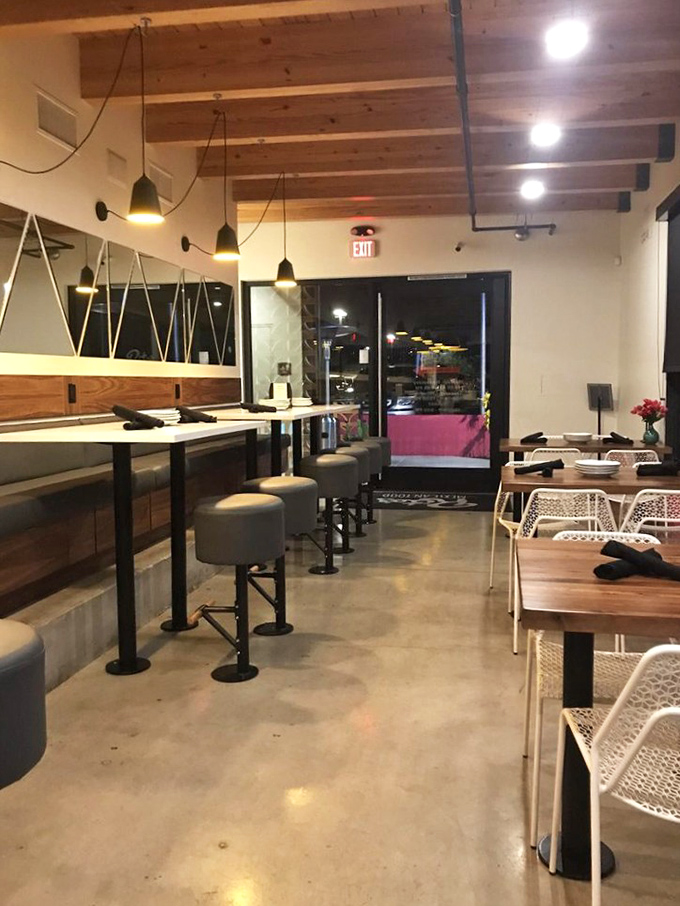 The interior strikes that sweet spot between modern sophistication and neighborhood restaurant warmth and accessibility.. 