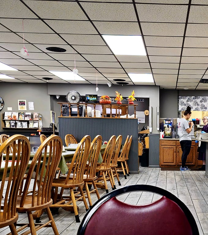 The dining room where calories don't count and breakfast conversations flow as freely as the bottomless coffee refills.