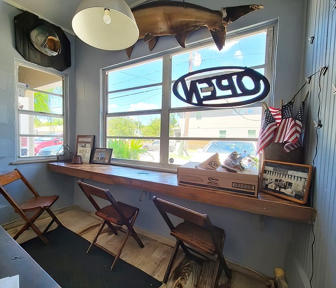 That mounted fish on the wall isn't just watching you eat &ndash; it's silently judging anyone who doesn't clean their plate.