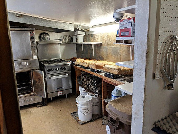The humble kitchen where culinary miracles happen. Small spaces producing big flavors is the Otis Cafe way.