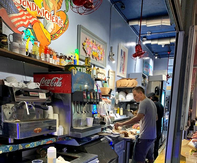 The sandwich assembly line&mdash;where speed meets craftsmanship. Like watching Michelangelo paint the Sistine Chapel, if Michelangelo worked with baguettes instead of brushes.