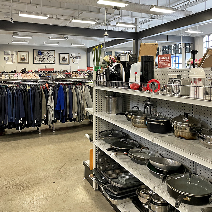 Cast iron skillets and gleaming pots stand ready to star in your next culinary adventure story.