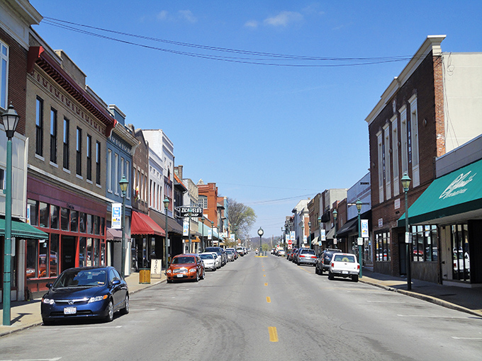 Main Street stretches toward the horizon like a living museum of American small-town architecture, each storefront a chapter in Cape's ongoing story.