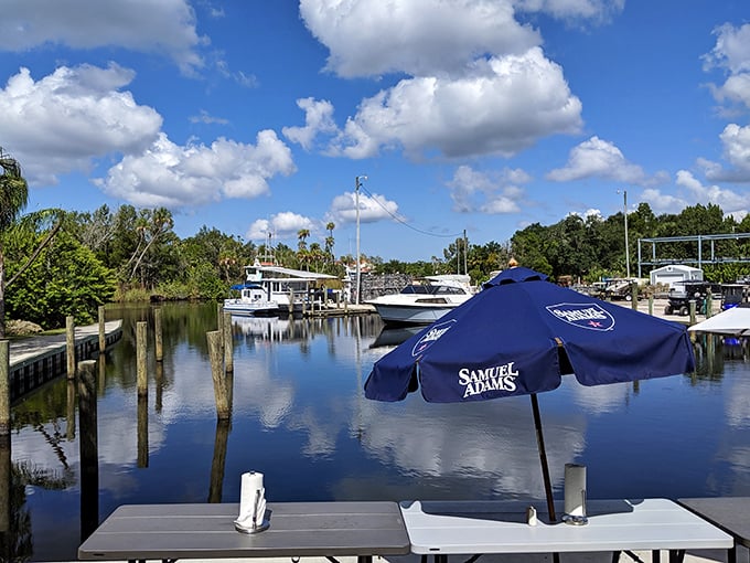Dining waterside in Homosassa means your table comes with a million-dollar view that somehow doesn't inflate the price of your grouper sandwich.