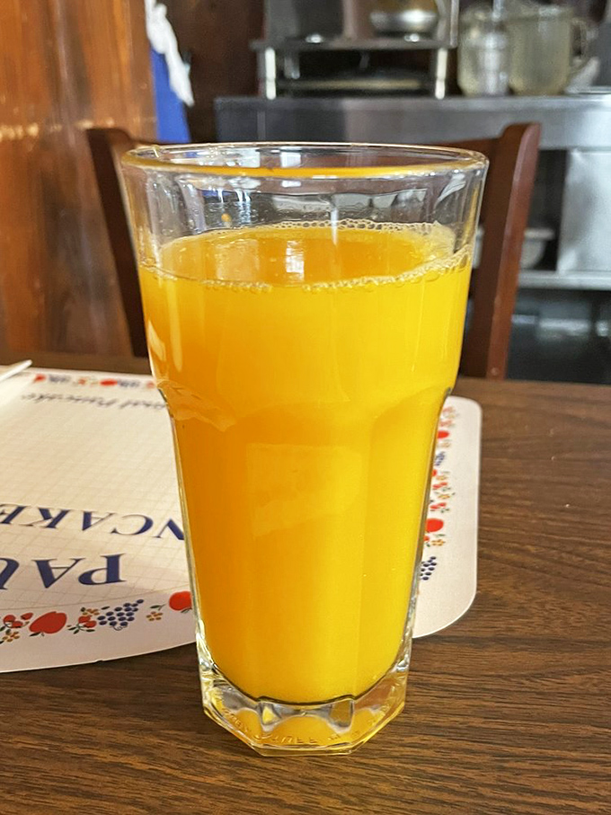 Sunshine in a glass! This orange juice looks fresh enough to make you forget every carton you've ever reluctantly purchased.