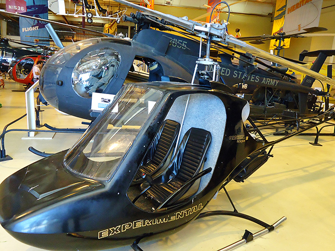 The experimental helicopter section showcases bold designs that pushed boundaries&mdash;some soared into production while others crashed into obscurity.
