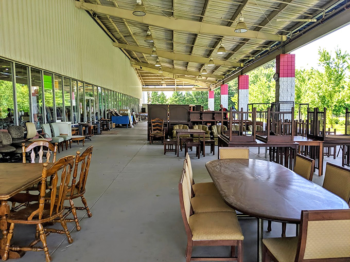 Outdoor furniture section: where patio dreams come true without emptying your wallet. That bistro set is practically begging to host your brunch.
