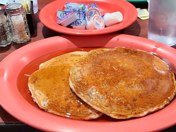 These golden pancakes aren't just breakfast, they're edible sunshine that'll brighten your morning better than any alarm clock ever could.