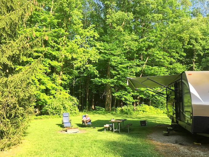Camping at Mt. Gilead – where your backyard temporarily includes acres of woodland and a soundtrack of chirping crickets.