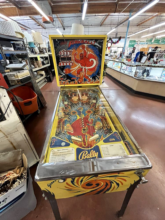 Pinball wizardry! This vintage Bally machine offers analog gaming thrills that no smartphone app could ever replicate.