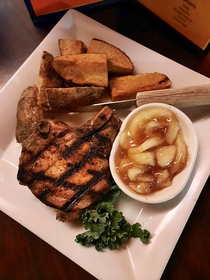 This pork ribeye with caramelized onions proves that sometimes the "other white meat" can steal the spotlight from its beefy counterparts.