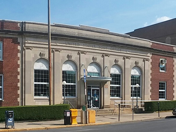 Even the post office in Lewistown boasts architectural details that would make big-city federal buildings green with limestone envy.