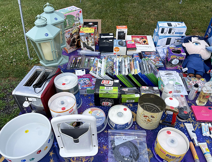 From toasters to DVDs, this table represents America's relationship with stuff &ndash; we love it, we outgrow it, we find it again!