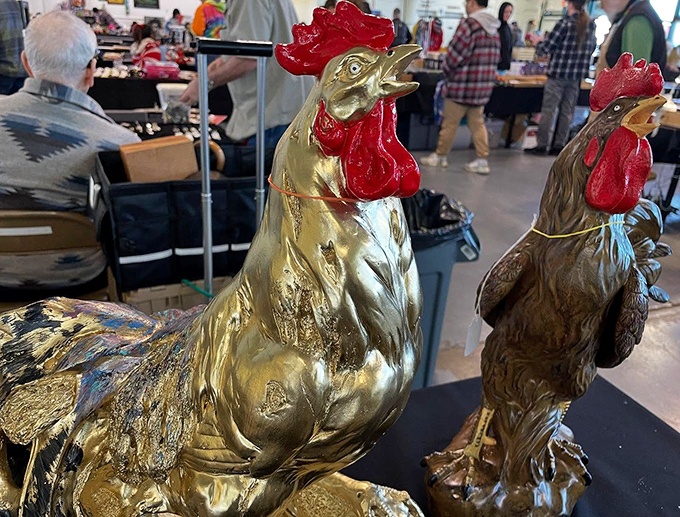 These golden roosters aren't just farmhouse kitsch&mdash;they're conversation pieces waiting to rule the roost on someone's kitchen counter.