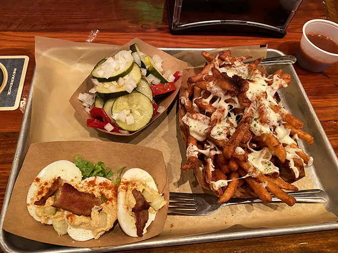 These loaded fries aren't just a side dish&mdash;they're a main event masquerading as an accompaniment, complete with melty cheese and toppings.