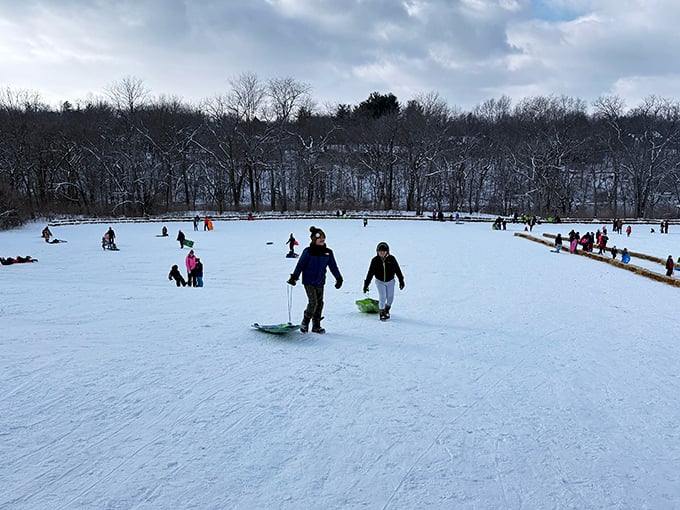 Snow day Olympics: where children discover gravity's entertainment value and parents rediscover muscles they forgot they had