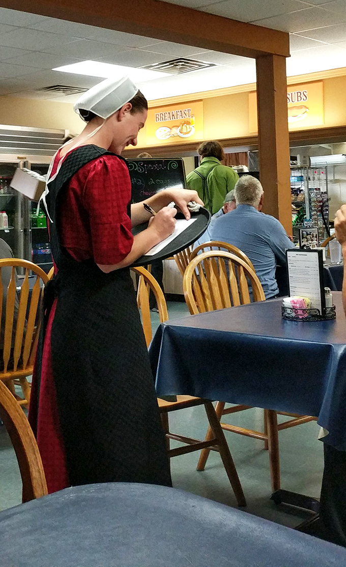 Traditional Amish attire isn't a costume here&mdash;it's authentic culture served alongside authentic food. This is hospitality with heritage woven into every detail.