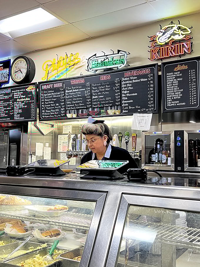 Behind the counter, sandwich artisans work with the precision and confidence that comes only from making thousands of perfect dips.