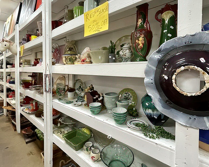 Grandmother's china meets hipster's dream decor. These shelves hold memories waiting to be part of your next dinner party.