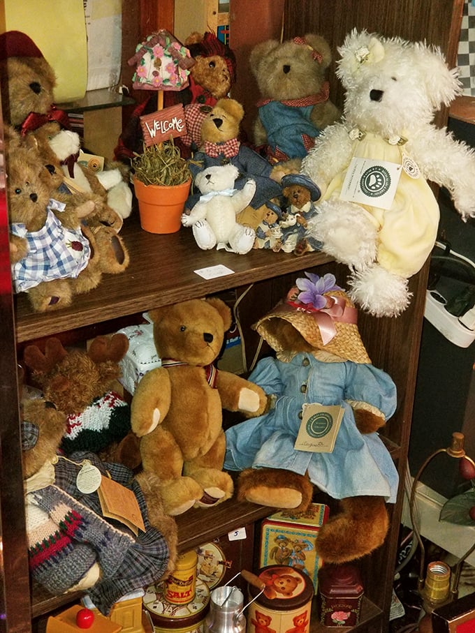 The teddy bear convention is in full swing! These huggable vintage companions are just waiting for their forever homes.