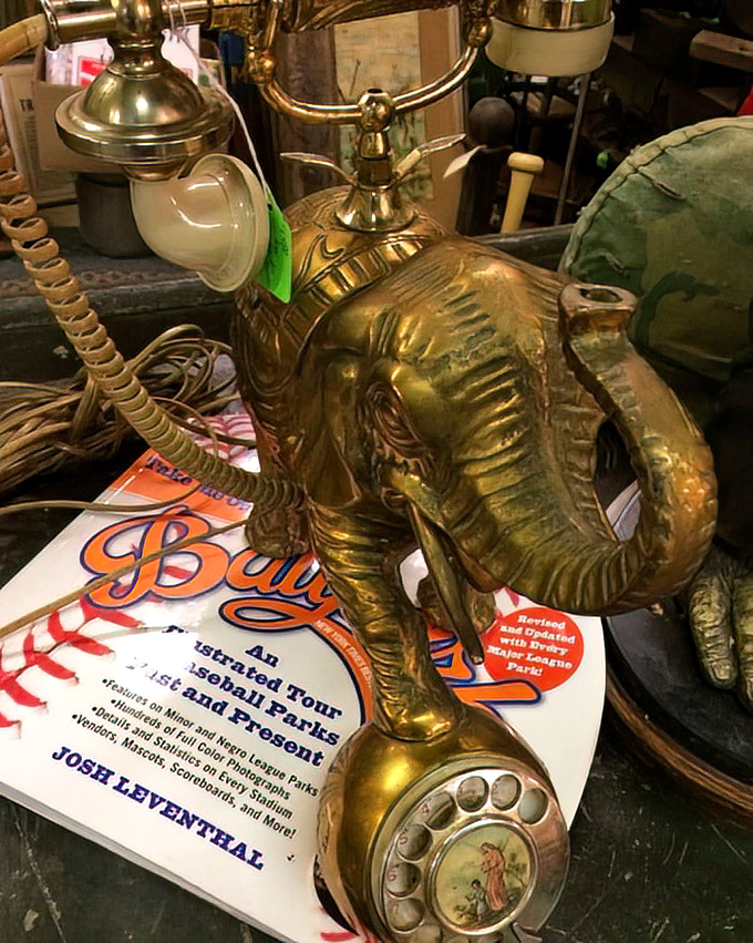 That elephant telephone would make any Zoom background instantly legendary—proving that communication devices were once conversation pieces themselves.