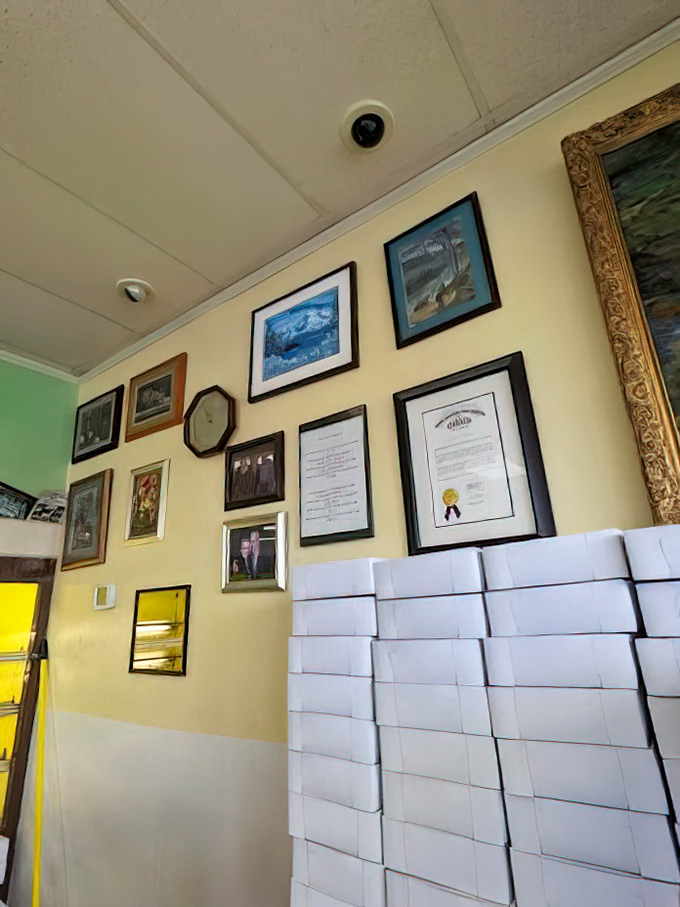 Wall decorations tell the story of a community institution that's fed generations of families.