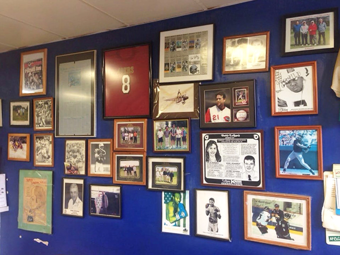 The wall of memories tells stories spanning generations. Each photo and clipping is another chapter in Norwood's community cookbook.