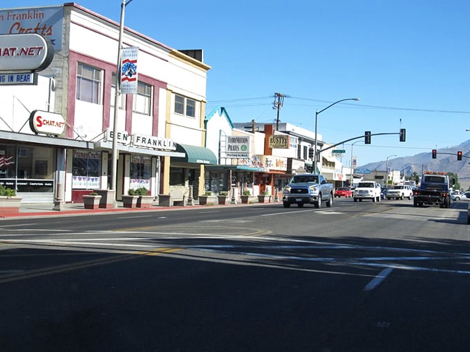 Bishop's main street where the Eastern Sierra creates the most dramatic small-town backdrop imaginable.