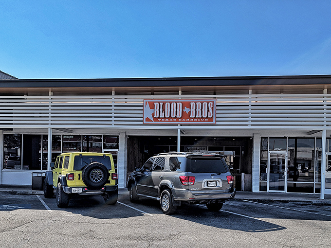 Blood Bros' modern white exterior gives no hints about the flavor revolution inside. Where Texas tradition meets global inspiration.