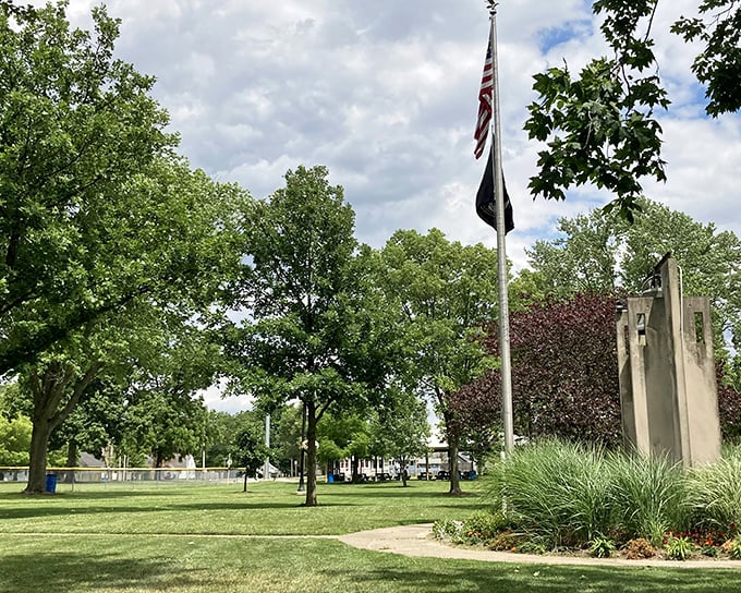 A serene park becomes the heartbeat of a Pana summer day, where grandparents bring little ones to enjoy and make memories.