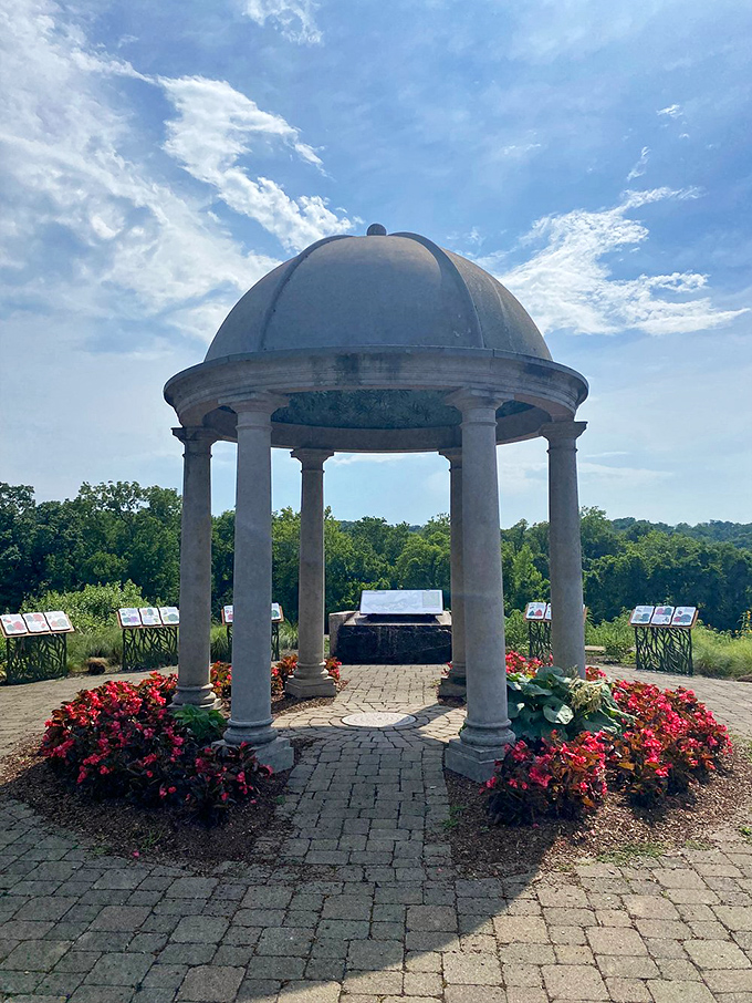 Garden paths lead to architectural treasures where every brick tells stories of careful cultivation and patient love.