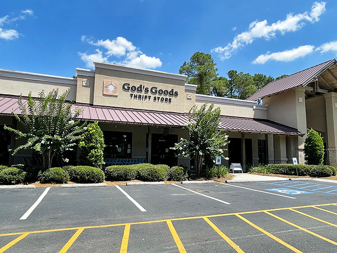 God's Goods' attractive exterior sets the tone for an upscale thrifting experience in beautiful Bluffton.