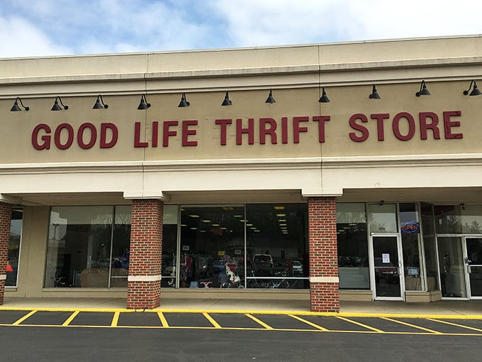 Good Life Thrift Store's distinctive lighting fixtures illuminate the path to bargains that will brighten your home and wallet.