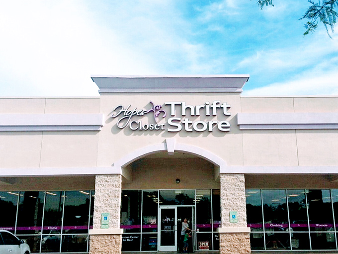 Hope's Closet's understated exterior hides a world of carefully selected treasures waiting to find their forever homes.