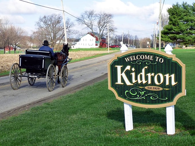 "Welcome to Kidron, Est. 1929"&mdash;where history isn't just remembered, it's lived every day.