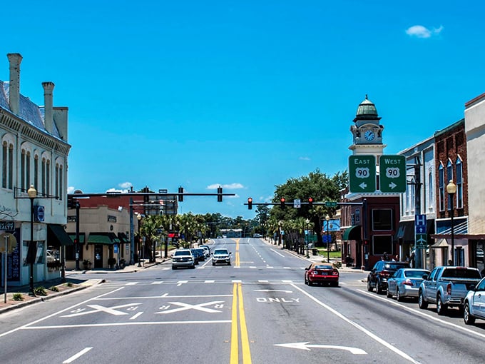 Live Oak's downtown feels frozen in time, where your retirement pace matches the unhurried rhythm of this affordable gem.