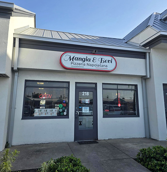 Mangia & Bevi's unassuming storefront is the pizza equivalent of a poker face. What's inside will make you forget the humble exterior.