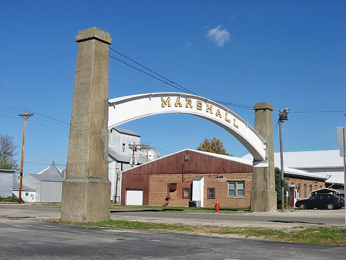 Marshall announces itself with a grand arch spanning Main Street&mdash;a gateway to small-town Americana.