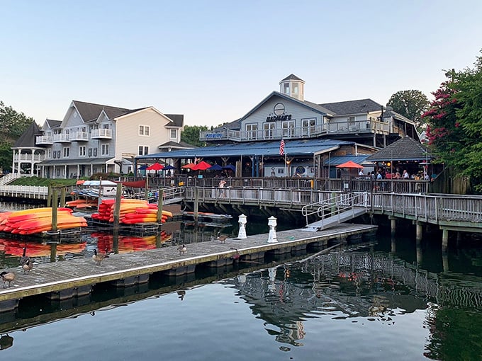 Occoquan's waterfront buildings have that weathered perfection that comes from decades of watching the river flow by.