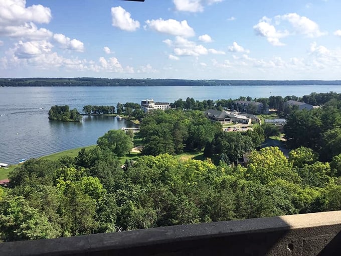 Green Lake really does look green, proving sometimes Wisconsin towns nail the obvious name game perfectly.