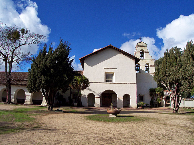 A humble entrance that's welcomed countless souls seeking everything from salvation to selfies.