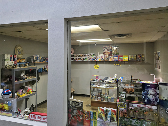 Peek inside the trading post - where organized chaos meets collector's paradise! 