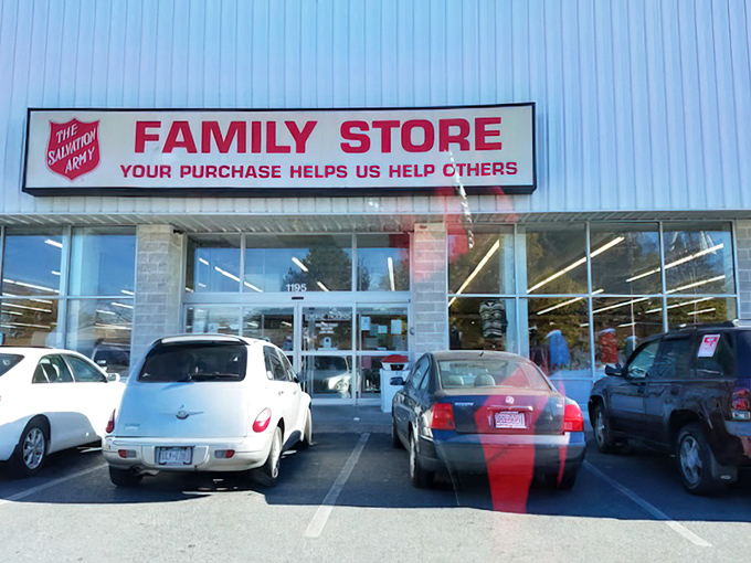 That classic Salvation Army design promises both incredible deals and meaningful community impact with every visit.