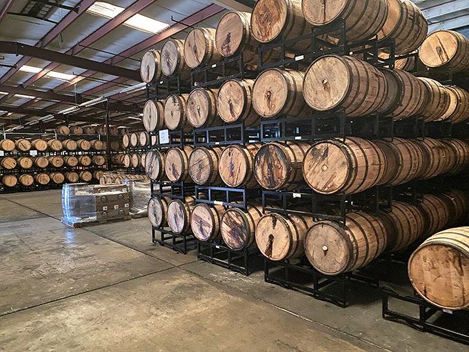 Bourbon barrels stand in silent rows, aging Georgia spirits while teaching the virtue of patience&mdash;a retirement lesson worth savoring.